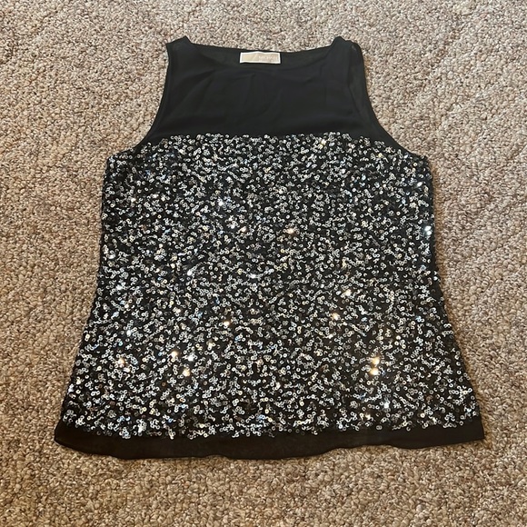 MICHAEL Michael Kors | Tops | Euc Michael Kors Sequence Top Black With ...